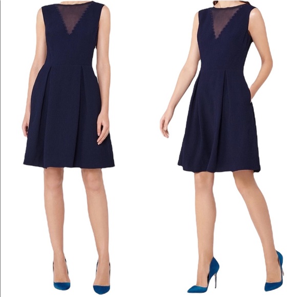 Reiss | Dresses | Reiss Marlowe Textured Fit And Flare Cocktail Dress ...